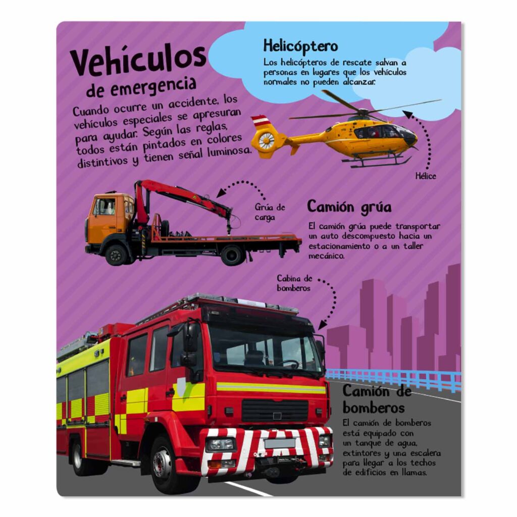 Libro sonidos de vehículos - Ediandina - editorial lexus